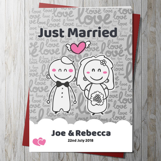 Just Married Personalised Card | Personalized Marriage Card